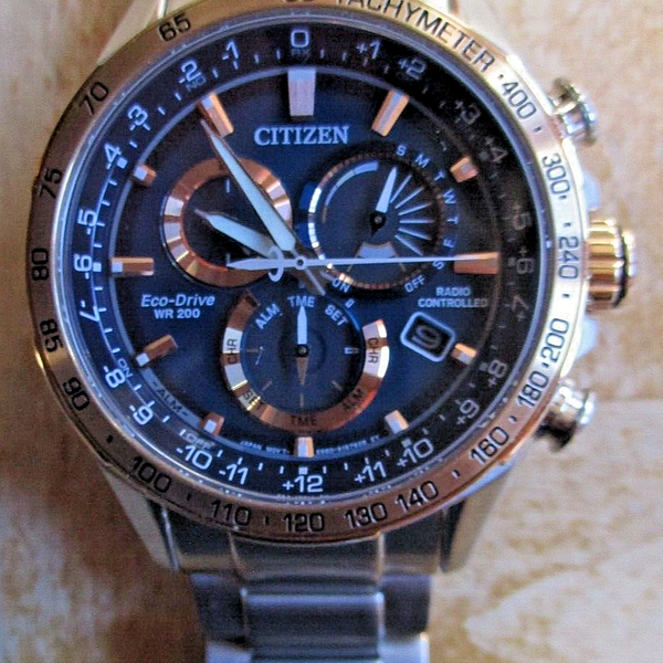 Citizen Eco-Drive Solar Men's Radio Controlled Chronograph Watch 43mm ...