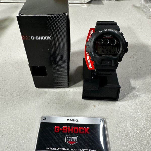Casio G-Shock Men's Tough Solar Atomic Black Resin Band 50mm Watch ...