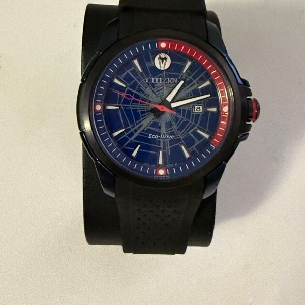 Citizen Men's Eco-Drive Marvel Spider Man Calendar 44mm Watch ...