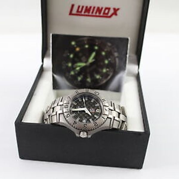 Mens Luminox F-117 Nighthawk Lockheed Martin Titanium Watch Quartz ...