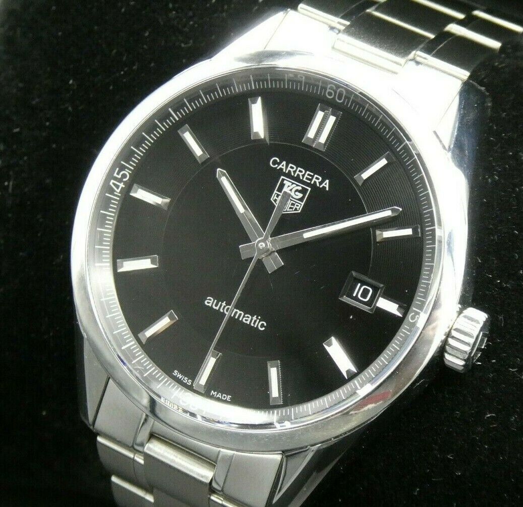 Tag Heuer Carrera Automatic Swiss Made Calibre 5 watch WV211B-2 ...