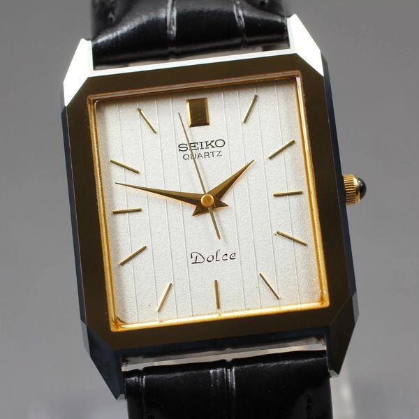 Vintage 1993 [Near MINT] SEIKO Dolce 9521-5031 NSA NSCG Gold Tank Qz ...