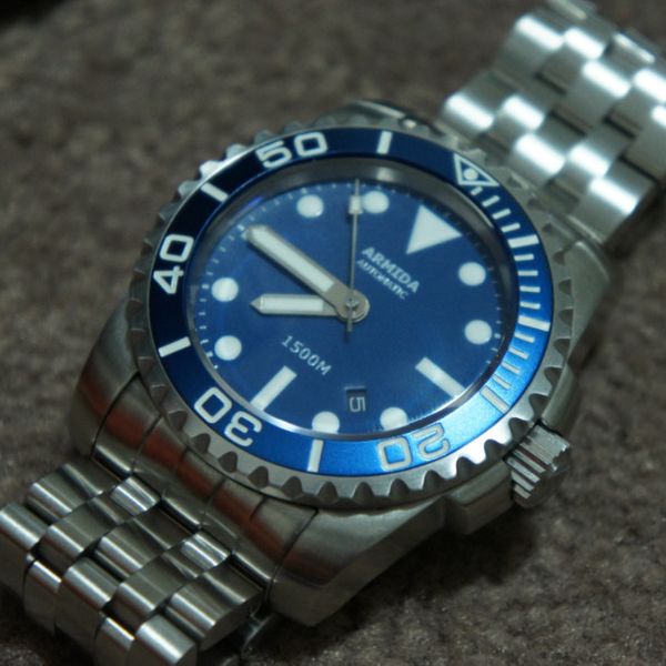 SOLD: ARMIDA A3 1500m Divers Watch in Blue - LNIB | WatchCharts Marketplace