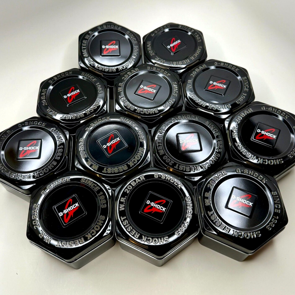 â 12 NEW CASIO G-SHOCK DISPLAY TIN PRESENTATION/STORAGE BOXES ...