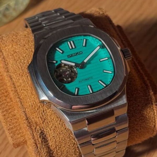 Nautilus Seiko Mod Tiffany - Customwatchez | WatchCharts Marketplace