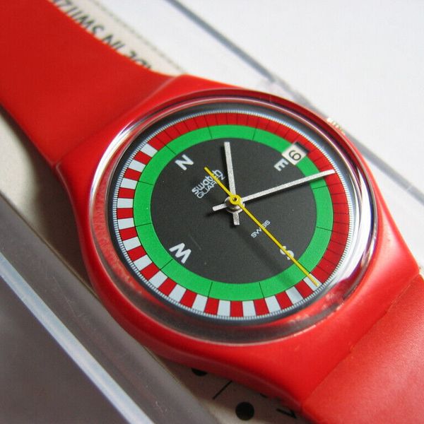 Swatch Gent from 1984 ++ GR400 ++ COMPASS ++ mint & original packaging ...