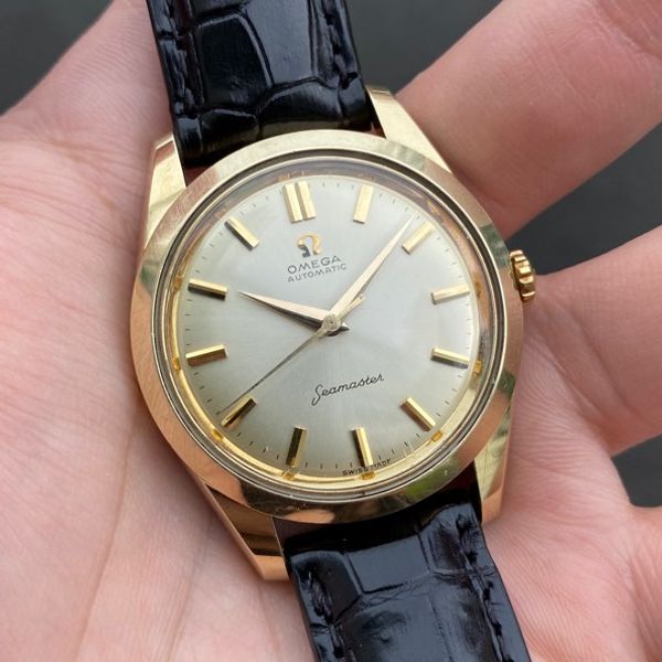 Rare Omega Seamaster Two-Toned Gold Capped 35mm With Original Scalloped ...