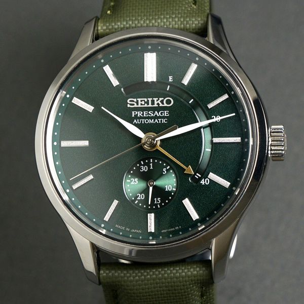 Seiko Presage 4R57-00N0 Stainless Automatic Mans Watch Green Dial Box ...
