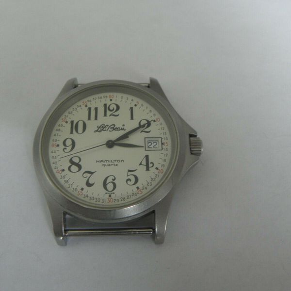 HAMILTON L.L. BEAN MONTGOMERY 9821A STAINLESS STEEL QUARTZ WATCH ...