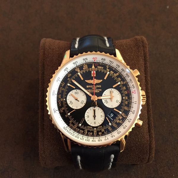 FSOT: 18k Rose Gold Breitling Navitimer 01 - Complete and Rare ...