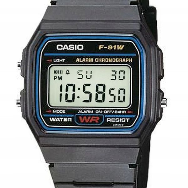 Casio Class Digital Watch F91 Water Splush F91 Look with Resin Strap in ...