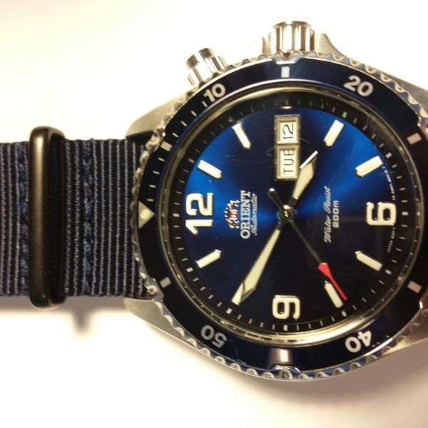 FS: Orient Blue Mako + Blue Nato strap. | WatchCharts Marketplace