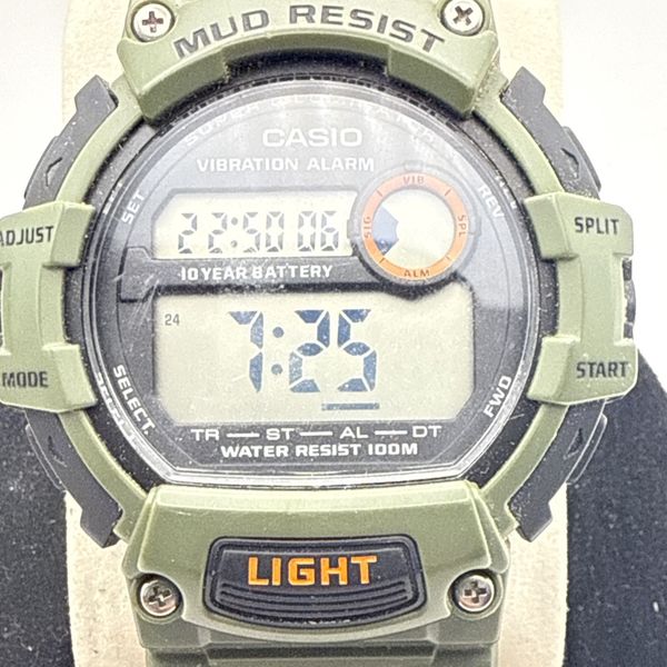 Casio TRT-110H Super Illuminator Mud Water Resist Green Digital Watch ...