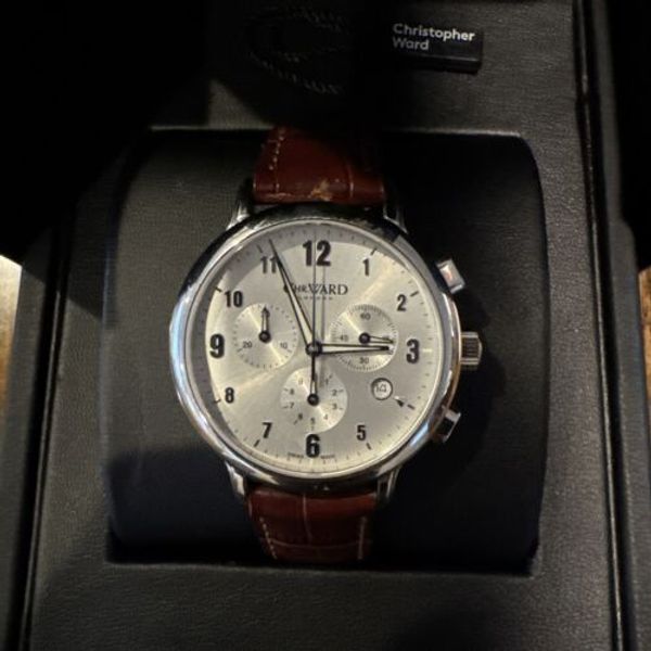 Christopher Ward C3 Malvern MKII Classic Chronograph Quartz Watch White ...