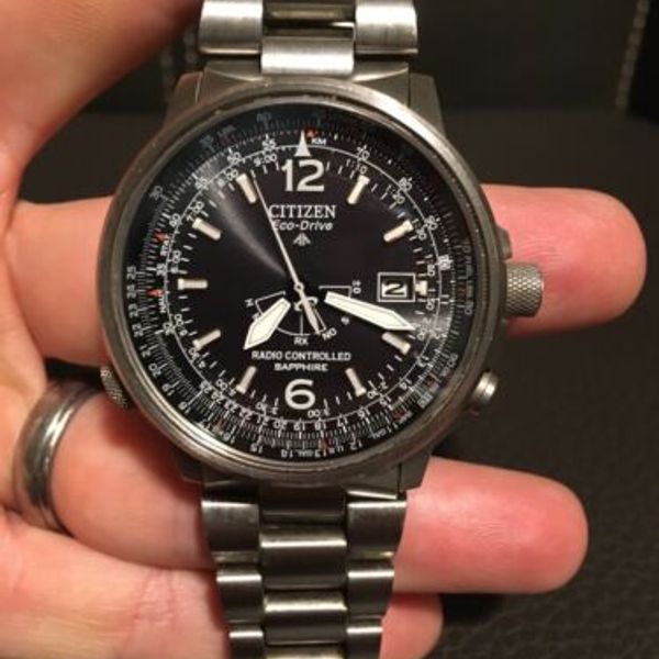 Citizen Radio Controlled Promaster Titanium Nighthawk Eco Drive Pilot ...
