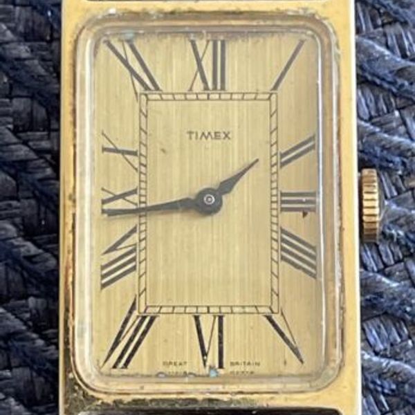 Vintage 1979 Timex Mex Gold Plated Tank Watch for Restoration / Parts ...