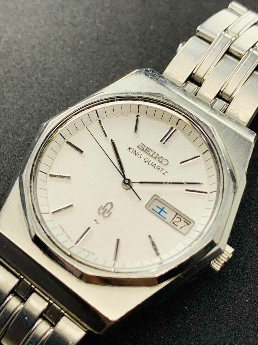 Vintage SEIKO KING QUARTZ 5856-8080 Twin Quartz Wrist Watch Japan ...