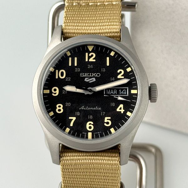 Seiko 5 Sports Field Series Black Dial Nylon Strap Automatic Men's ...