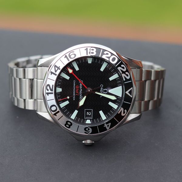 Omega Seamaster Pro SMP 300M GMT 2234.50 Full Size 41mm Black Wave Dial ...