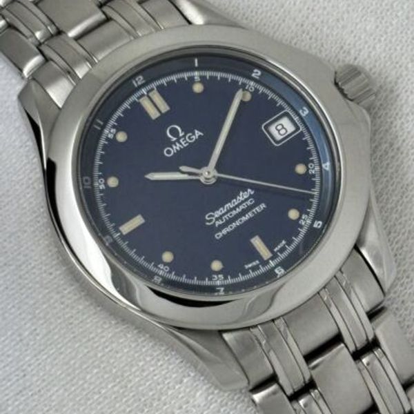 OMEGA Seamaster Blue Dial 120m Auto 36mm Steel Gents Watch Serviced ...