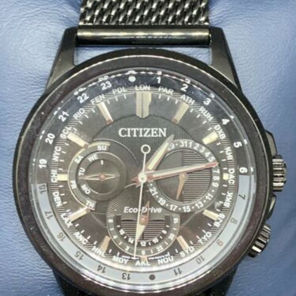 Citizen GN-4W-S Men's Watch Eco Drive Chronograph Analog Mesh Band ...