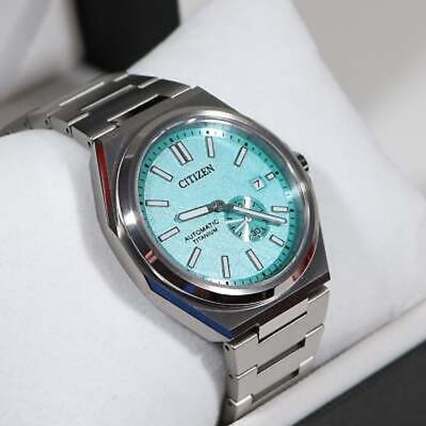 Citizen Super Titanium Turquoise Dial Men's Automatic Watch NJ0180-80M ...