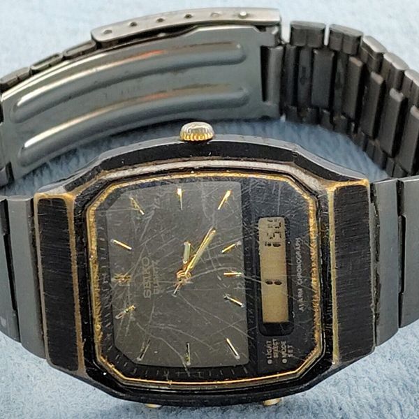 men Vintage Seiko Digital LCD Rectangle Chronograph H601-5479 Watch Parts lot | WatchCharts ...