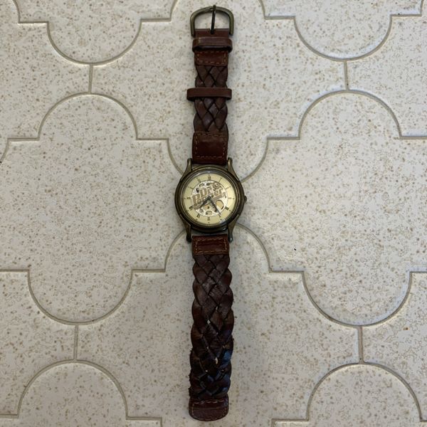 Vintage Rare 90s Limited Fossil Dr Pepper Watch With Brown Braided Band ...