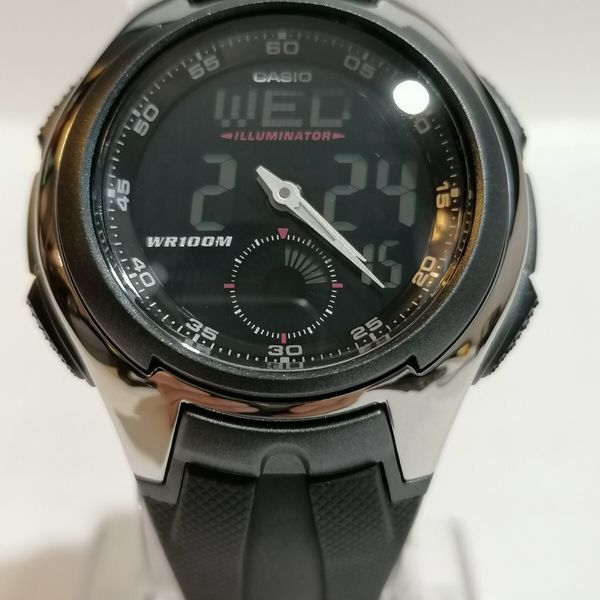 Vintage Casio Illuminator AQ-160 Multifunction Digital Analog Quartz ...