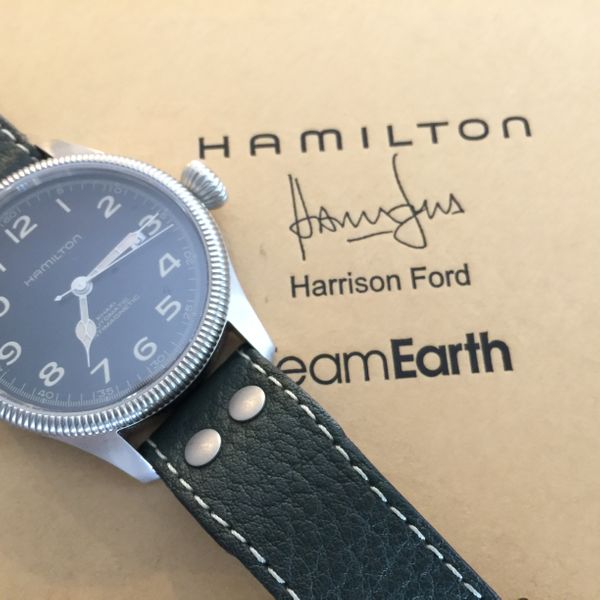 ***SOLD Hamilton Team Earth in leather strap | WatchCharts