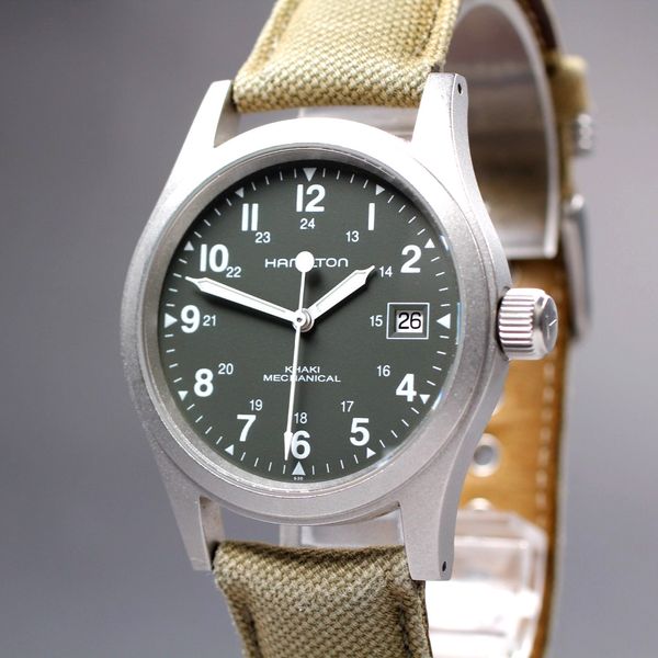 [Near MINT] HAMILTON Khaki Field H694190 38mm Mechanical Men's Watch ...