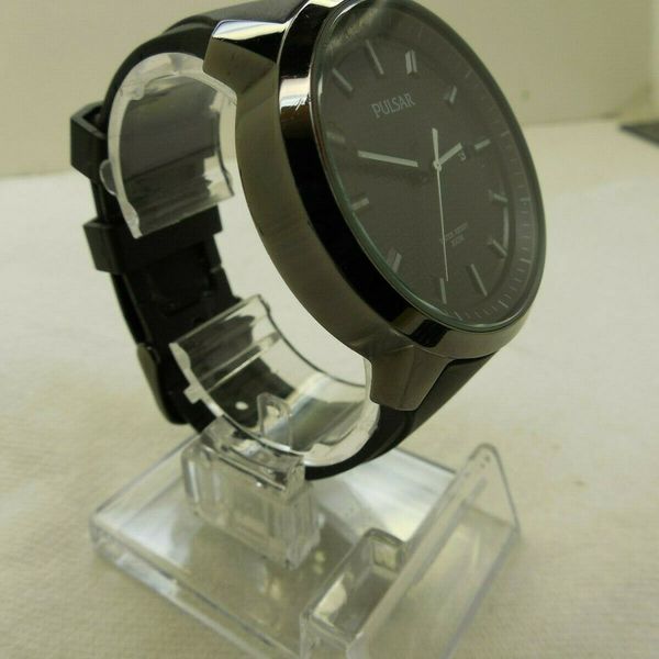 PULSAR,BY,SEIKO,MANS,QUARTZ WATCH,VJ42-X051,BLACK DIAL,BLACK CASE,WORKS ...