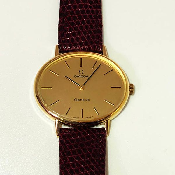 OMEGA Geneve Vintage Oval type beautiful goods Manual winding 1960s ...