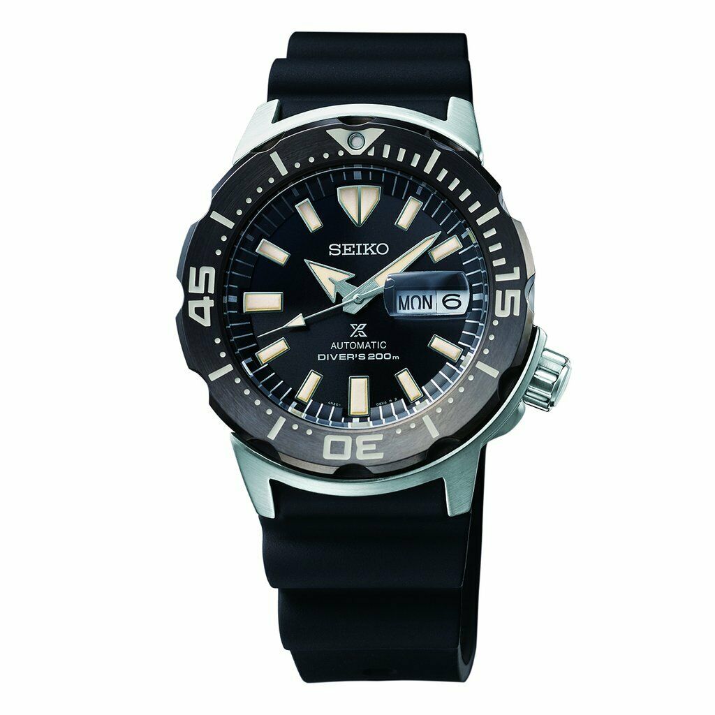 New Seiko Automatic Prospex Monster Black Dial Divers 200M Men's Watch ...