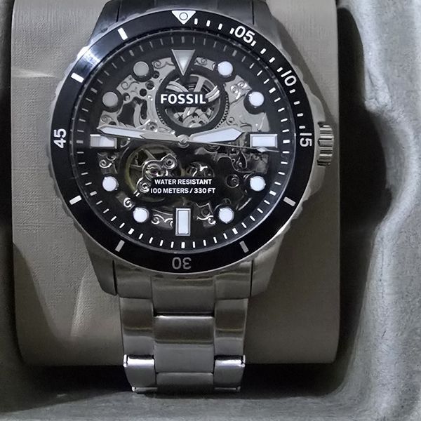 Fossil Black Dial Menâ s Automatic Movement Watch with Box ...
