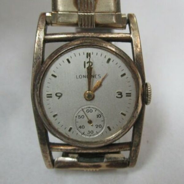 VINTAGE 10k GOLD FILLED LONGINES CAGED CASE MAINLINER MODEL WATCH MENS ...