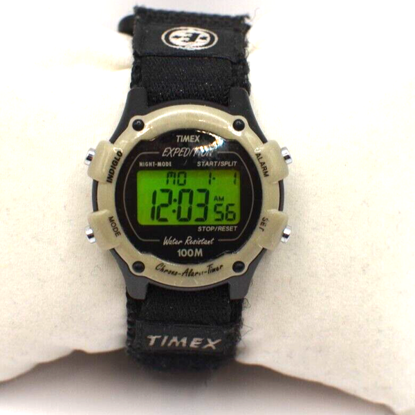 TIMEX Expedition Indiglo Chrono Alarm Timer Digital Watch 759 New ...