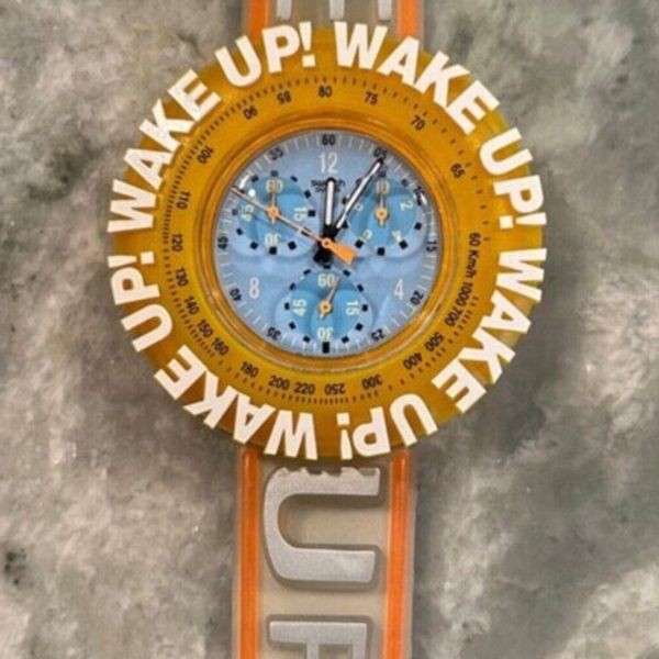 Swatch - Wake Up - SBZ104 - Spike Lee - Aqua Chrono - 1998 - Mint ...