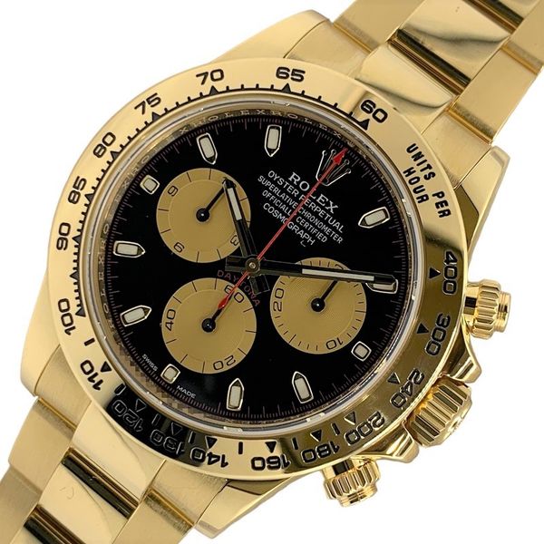 Rolex Rolex Daytona random number black/gold dial yellow gold solid ...