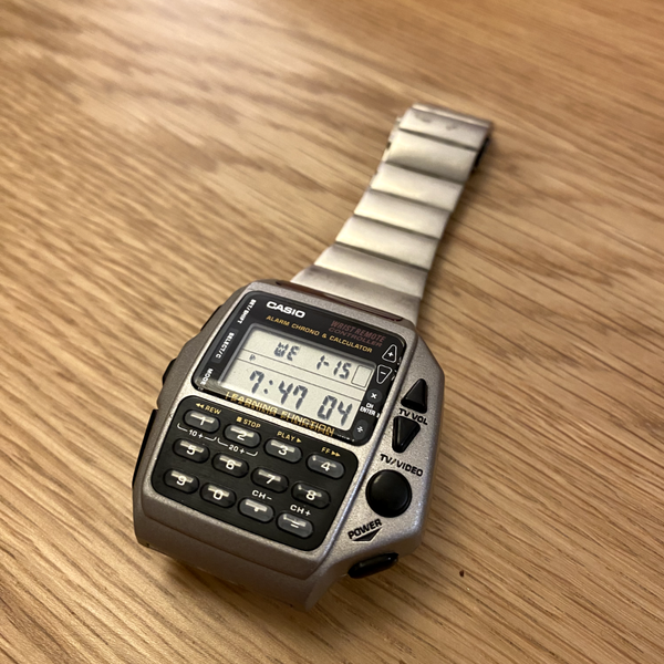 Casio CMD-40 Vintage Watch Silver Color IR LEARNING REMOTE MADE IN ...
