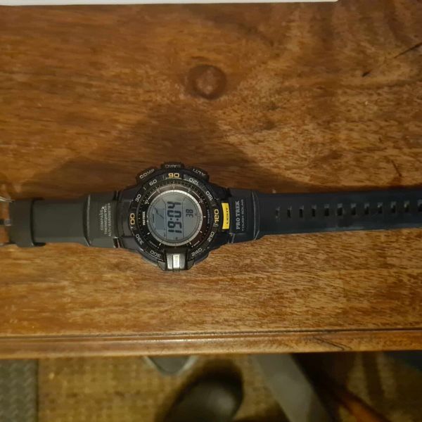 Casio pro trek prg 270 Blue watch ABC outdoors barometer altimeter compass solar | WatchCharts ...