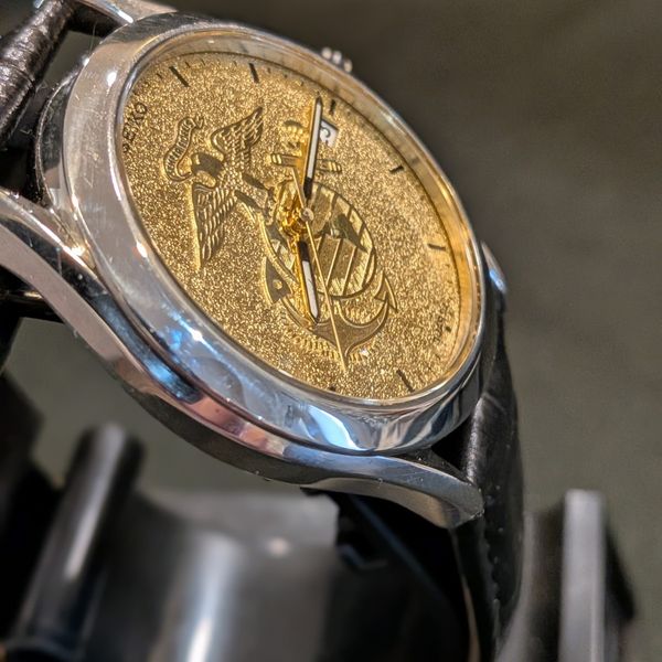 USMC Rare Seiko Men's Vintage 7n42 EGA | WatchCharts Marketplace