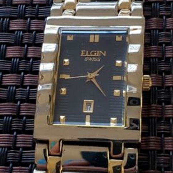 Elgin Swiss FG003 Dual-Tone Men's Analog Date Watch | WatchCharts Marketplace
