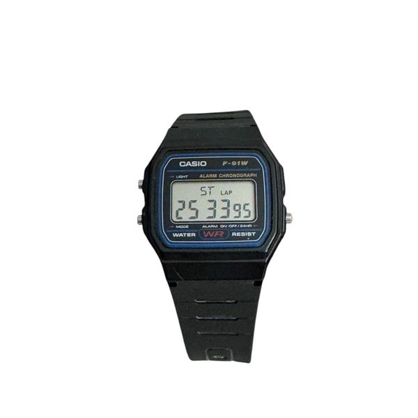 MENS CASIO 593 F-91W DIGITAL DISPLAY MULTI-FUNCTION QUARTZ WATCH ...