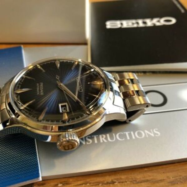 Seiko SRPB41 Men's Presage Automatic Blue Dial Moonlight Watch ...