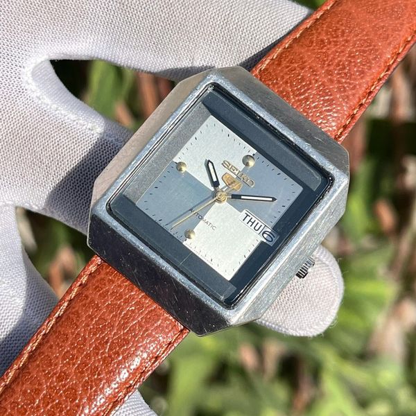 Vintage Seiko 5 Automatic "Harlequin Dial" Octagonal Japan Men's Watch ...