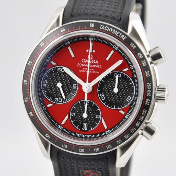 FS: New Omega Speedmaster Racing Red Black Chrono 40mm 326.32.40.50.11 ...