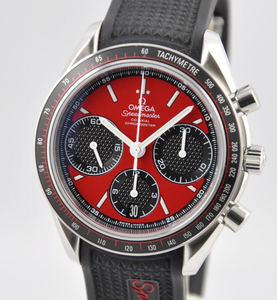 FS: New Omega Speedmaster Racing Red Black Chrono 40mm 326.32.40.50.11 ...