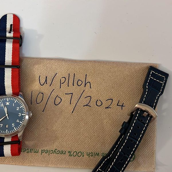 [WTS] Tisell pilot watch, blue date, 40 mm | WatchCharts Marketplace