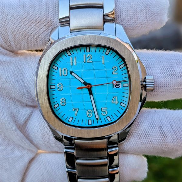 [WTS] Custom Aquanaut Mod: Stainless Steel Tiffany on Bracelet - Seiko NH35 Auto - Sapphire ...